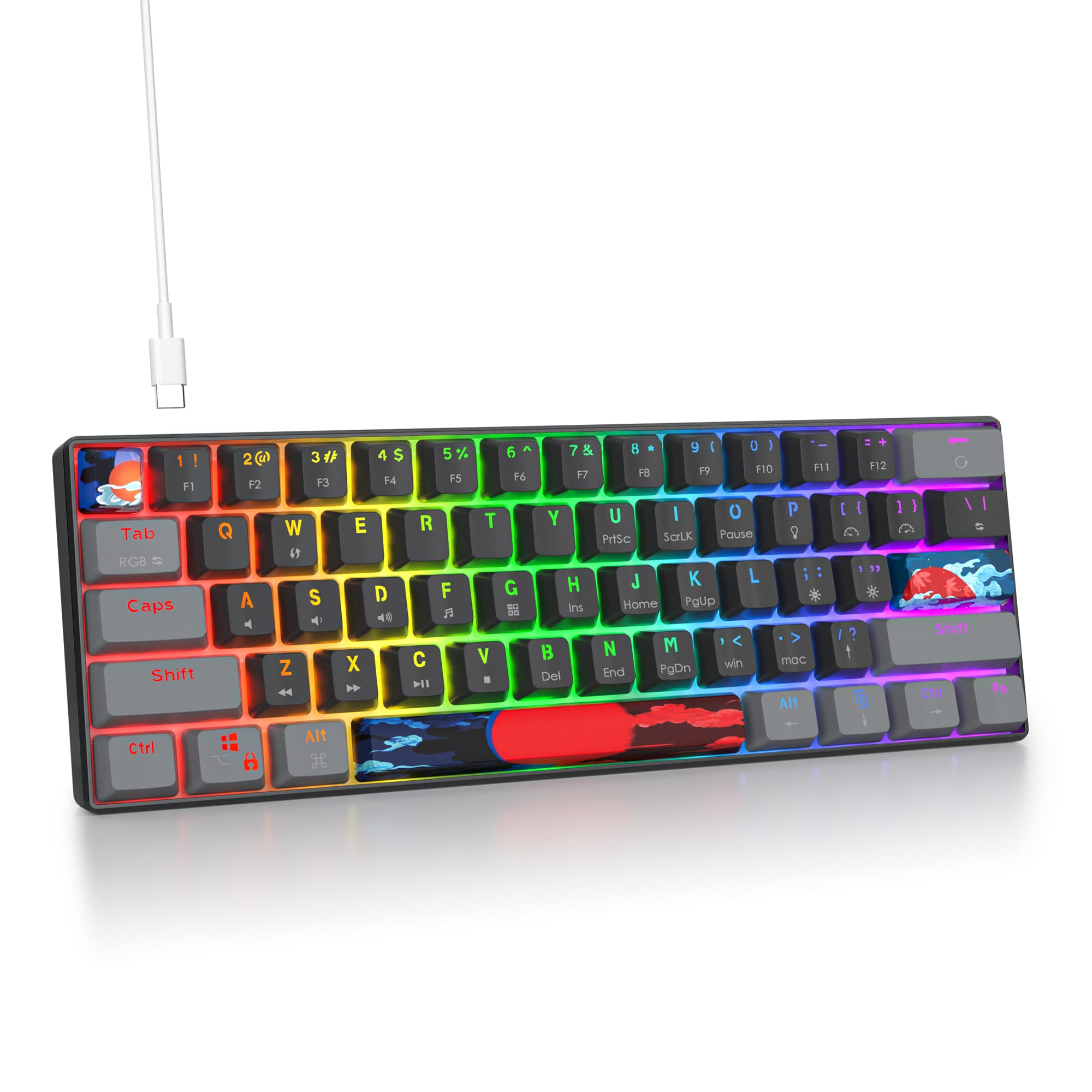 Mua Wired 60% Percent Mechanical Gaming Keyboard with Blue Switch Ultra ...