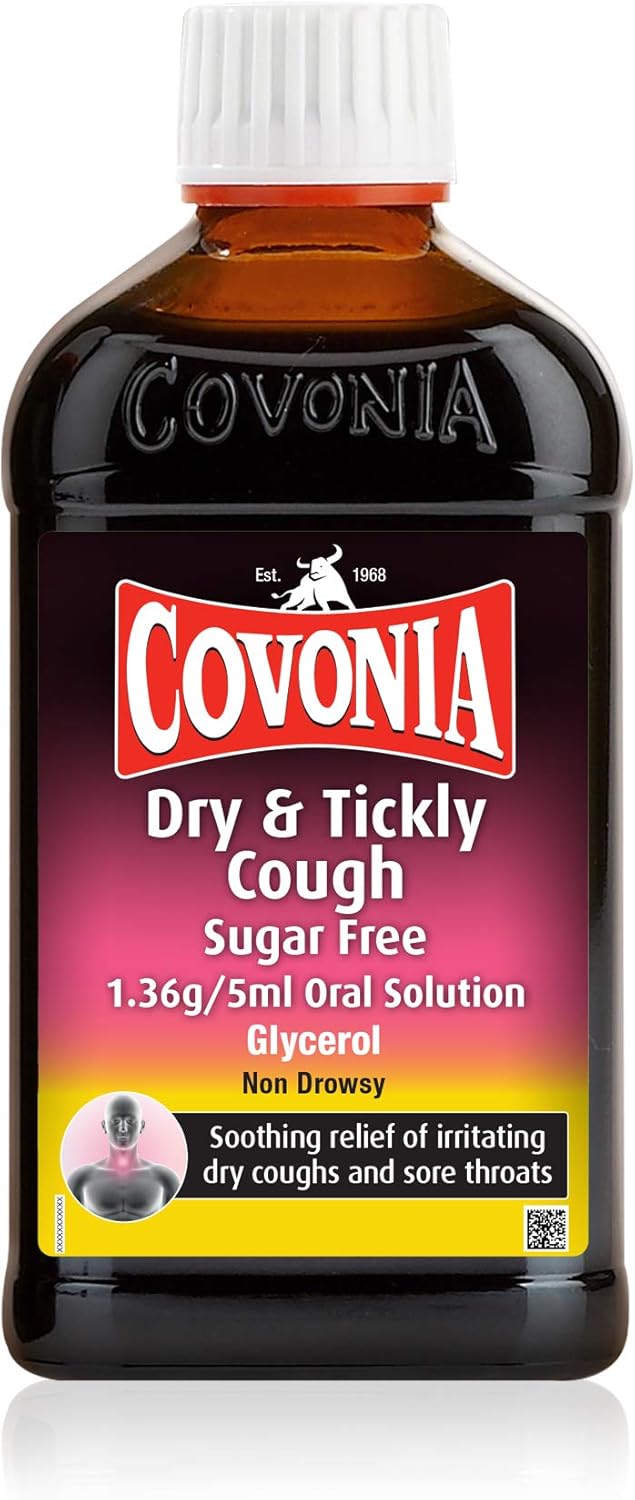Covonia Dry & Tickly Cough, Sugar Free Oral Solution, Soothing Relief ...