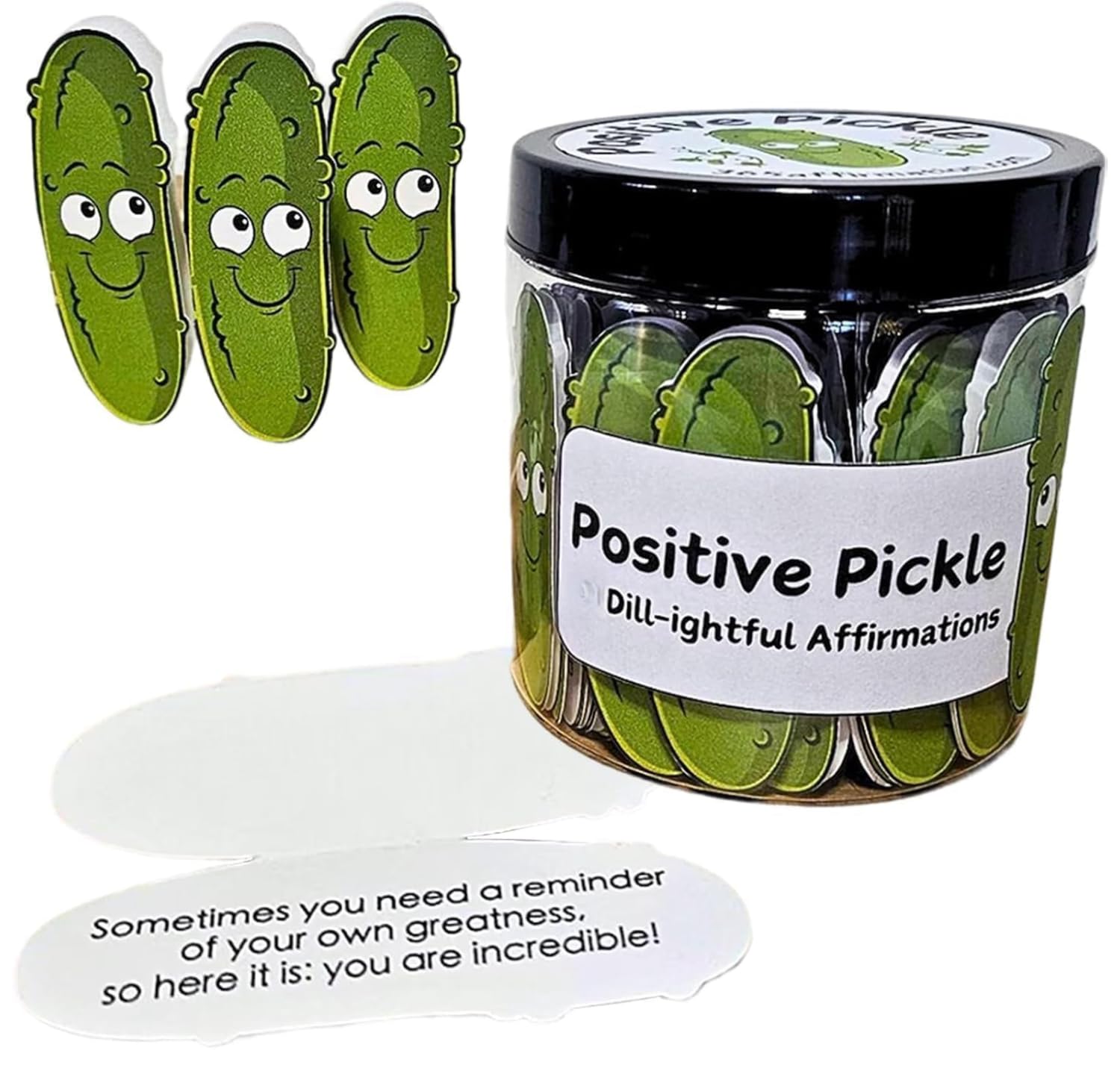 Positive Pickle Emotional Support Affirmation Cards, 30/60 Sheets ...