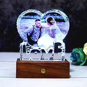 Amazon.com - Personalized Crystal Custom Color Pictures - Heart-shaped ...