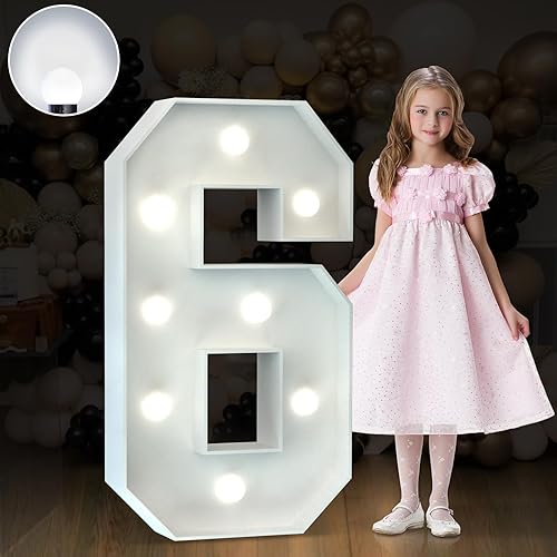 imprsv 3FT Marquee Numbers, Light Up Numbers, Marquee Numbers 6, Cool ...