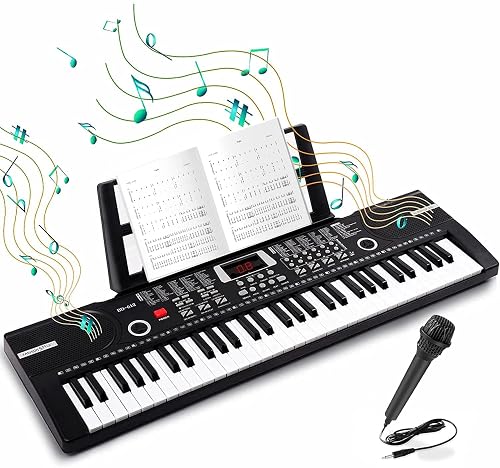 61 Keys Keyboard Piano, HAIHEUG Electronic Digital Piano with Built-In ...