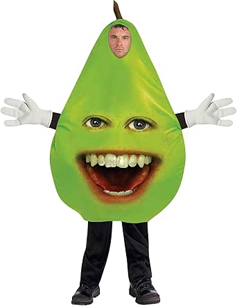 Amazon.com: Forum Annoying Orange Deluxe Pear Moving Mouth Mask, Green ...