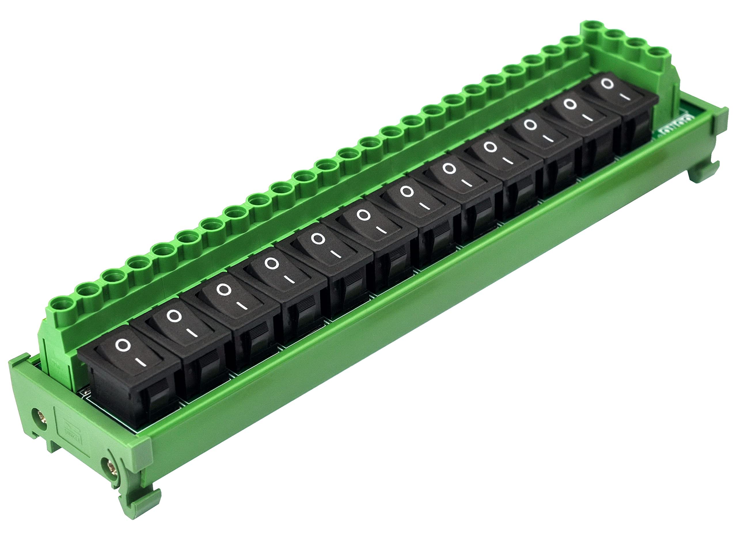 Mua DIN Rail Mount 12 Channel Rocker Switch DC Power Distribution Strip ...
