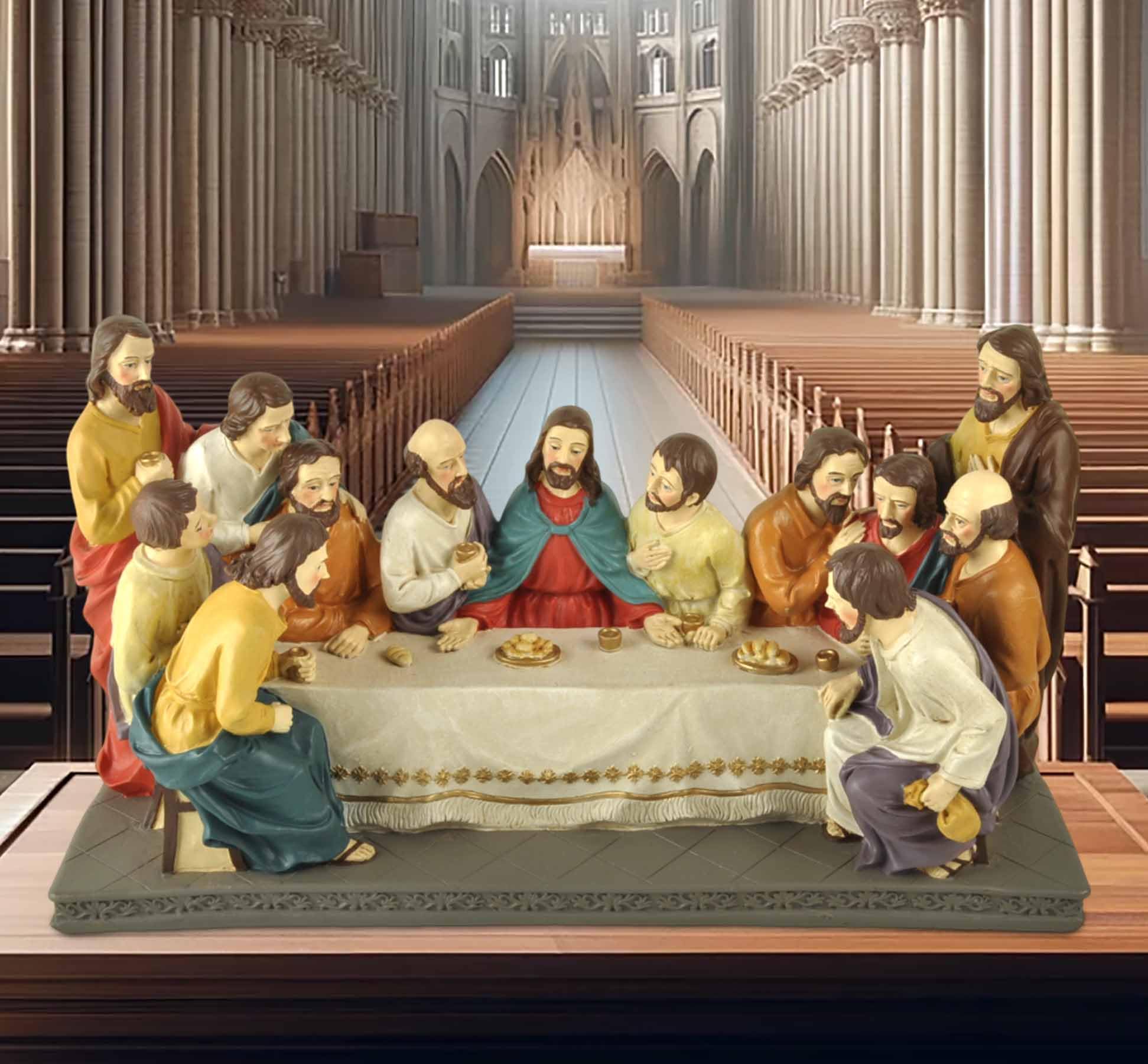 Mua The Last Supper Figurine Statue, 11.41 Inch Last Supper Scene ...