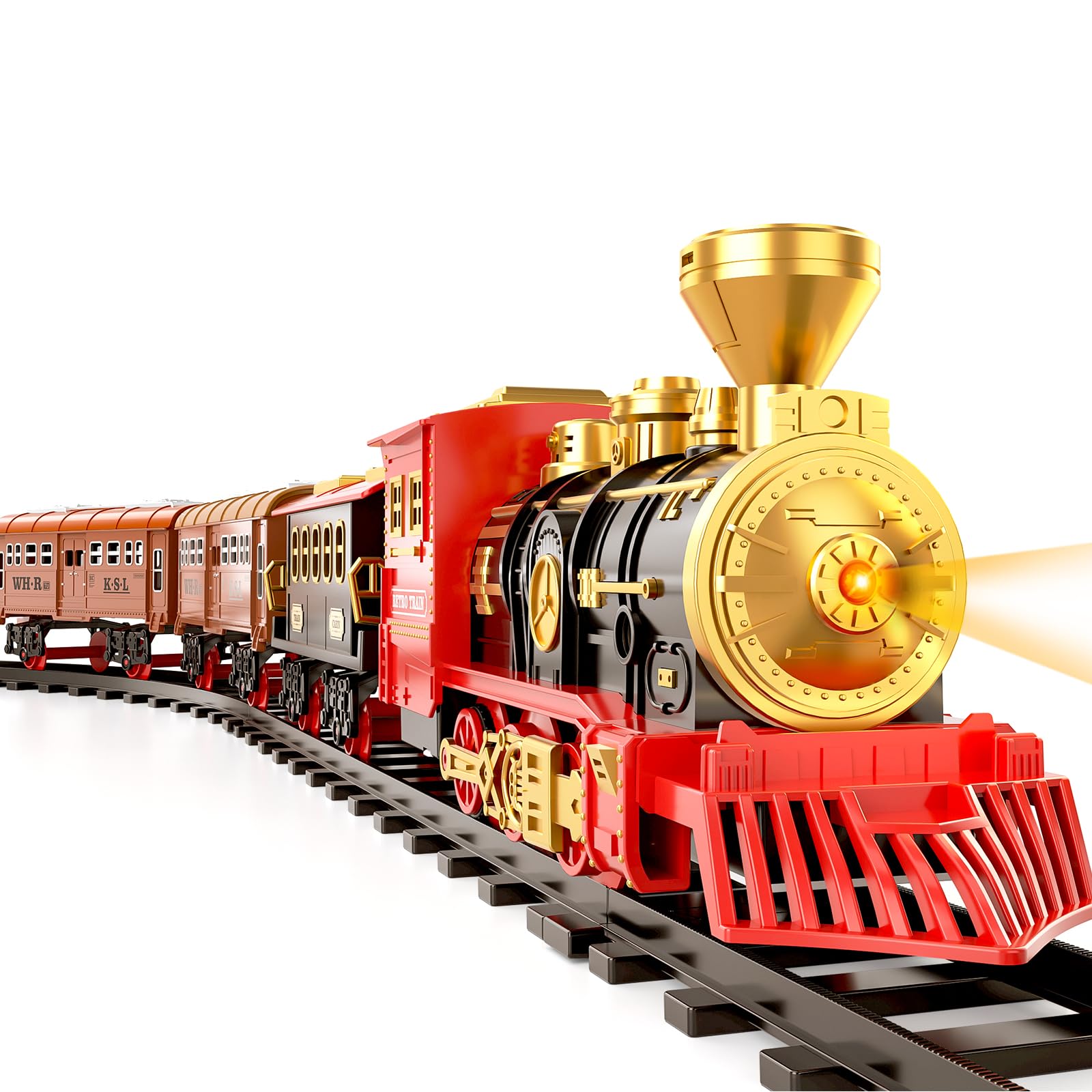 TEMI Train Set for Kids Toddlers 3-5, Train with Steam Engine, Cargo ...