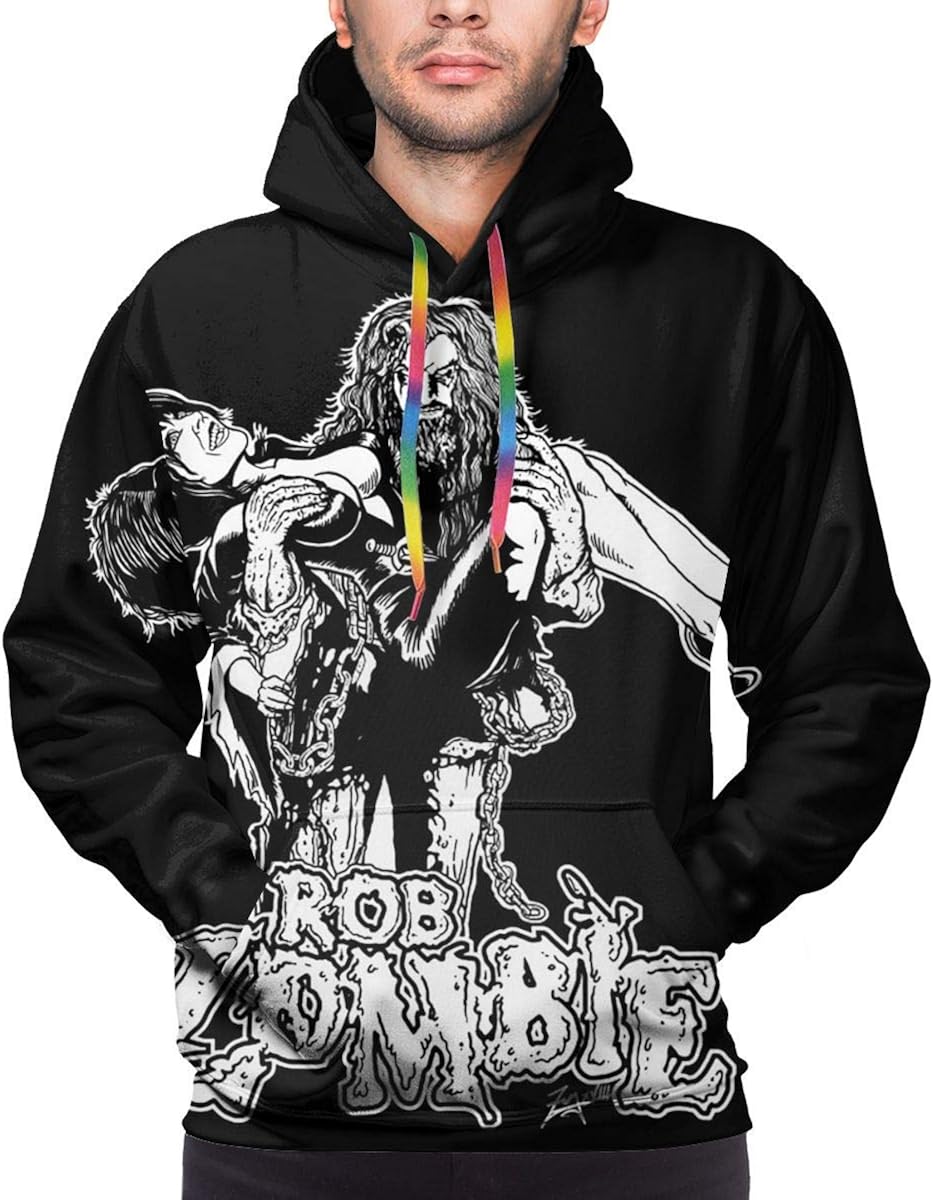 Amazon.com: Rob Zombie Comfortable Men's Sweatshirt 3D Print Hoodie ...