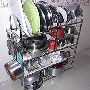Buy WINSTAR Stainless Steel 5 Layer Wall Mount Kitchen Dish Rack ...