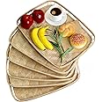 Amazon.com: PEMAR Set of 4 Bamboo Wicker Serving Trays for Foods ...