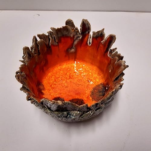 Hand made highly decorative ceramic Lava Bowl: Amazon.co.uk: Handmade