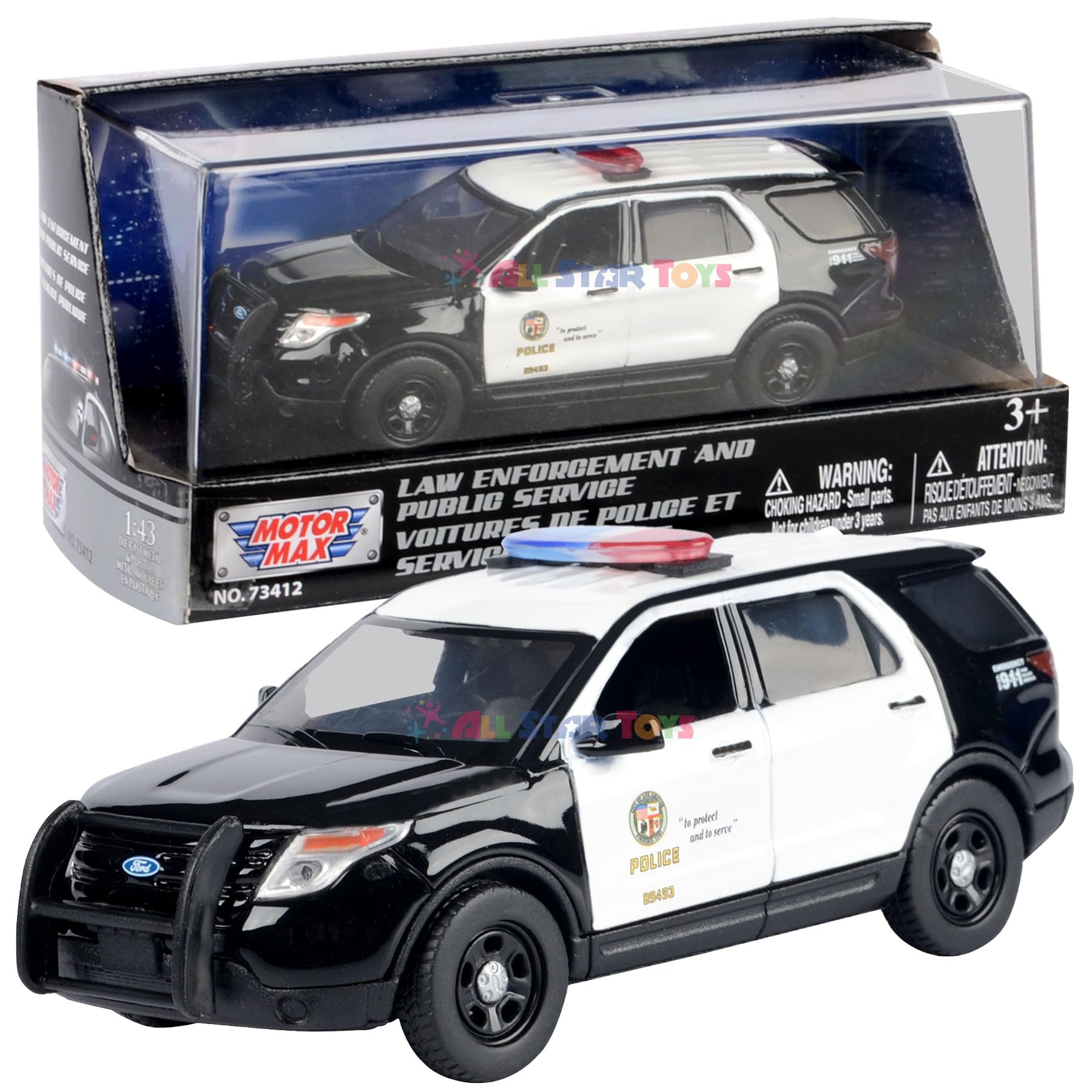 Mua Motormax 2015 Ford Police Interceptor Utility Black and White LAPD ...
