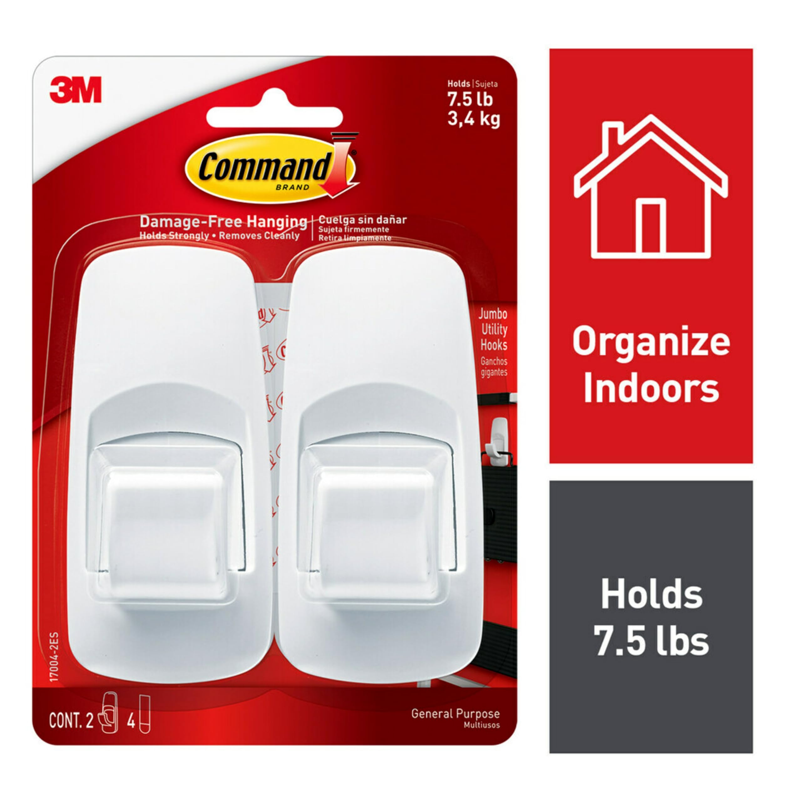 Mua Jumbo Utility Hooks, Damage Free Hanging Wall Hooks with Adhesive ...