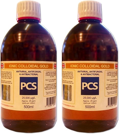 2 x Colloidal Gold 25ppm 500ml (Includes 1st Class P&P!) [2 For 1 Deal ...