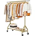Amazon.com: HYSEYY Heavy Duty Clothes Rack Load 450 LBS, Metal Garment ...