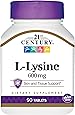 Amazon.com: 21st Century L-Lysine 600 Mg Tablets, 90 Count (Pack of 2 ...