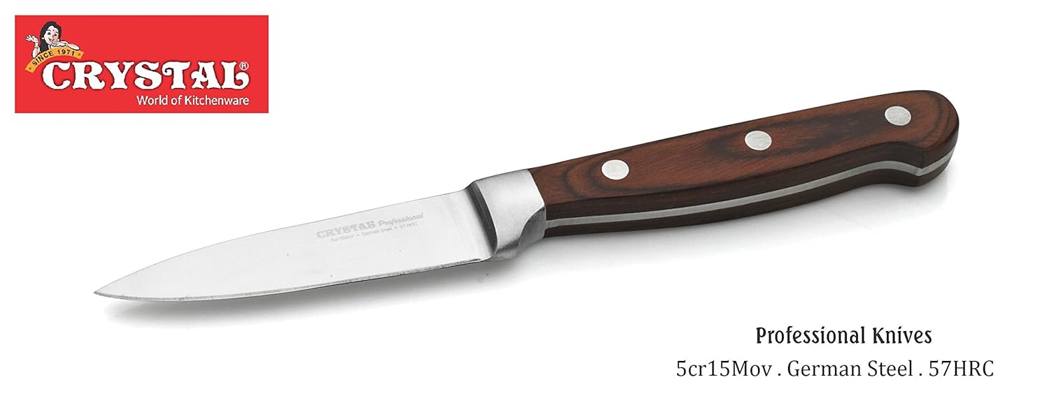 Buy Crystal Stainless Steel Paring Knife, Brown Online at Low Prices in ...