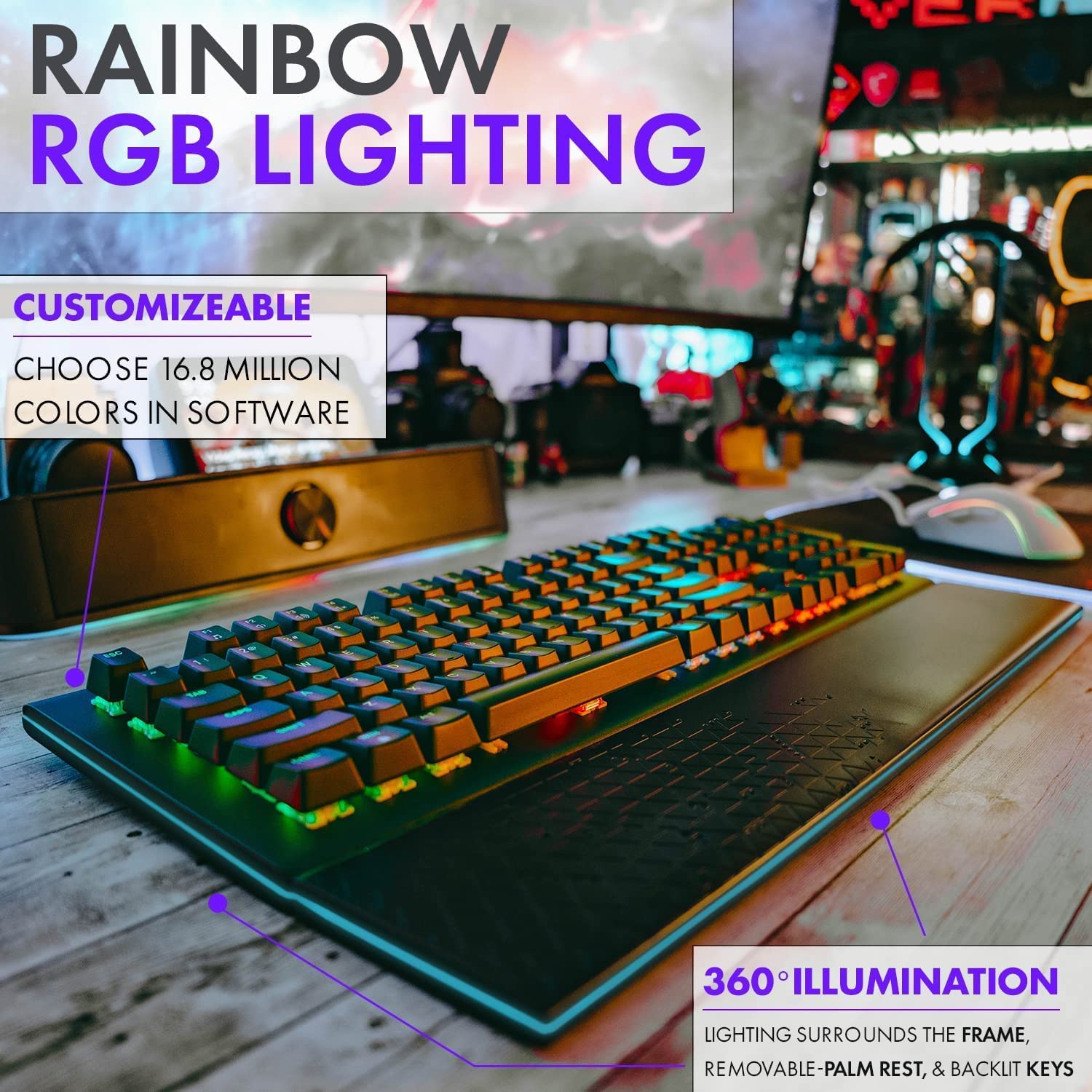 Mua Tilted Nation RGB Keyboard, Gaming Mechanical Keyboard with Volume ...