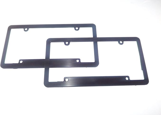 Amazon.com: tiggersmall 2-Black Blank Auto Truck RV Plastic LICENSE ...