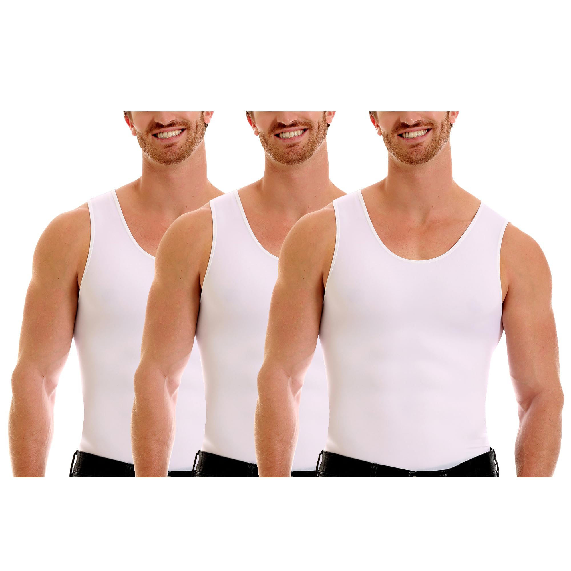Insta Slim - Made in USA - 3 Pack - Compression Muscle Tank Top Body ...