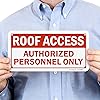 SmartSign - S-8839-PL-05x10 “Roof Access - Authorized Personnel Only ...