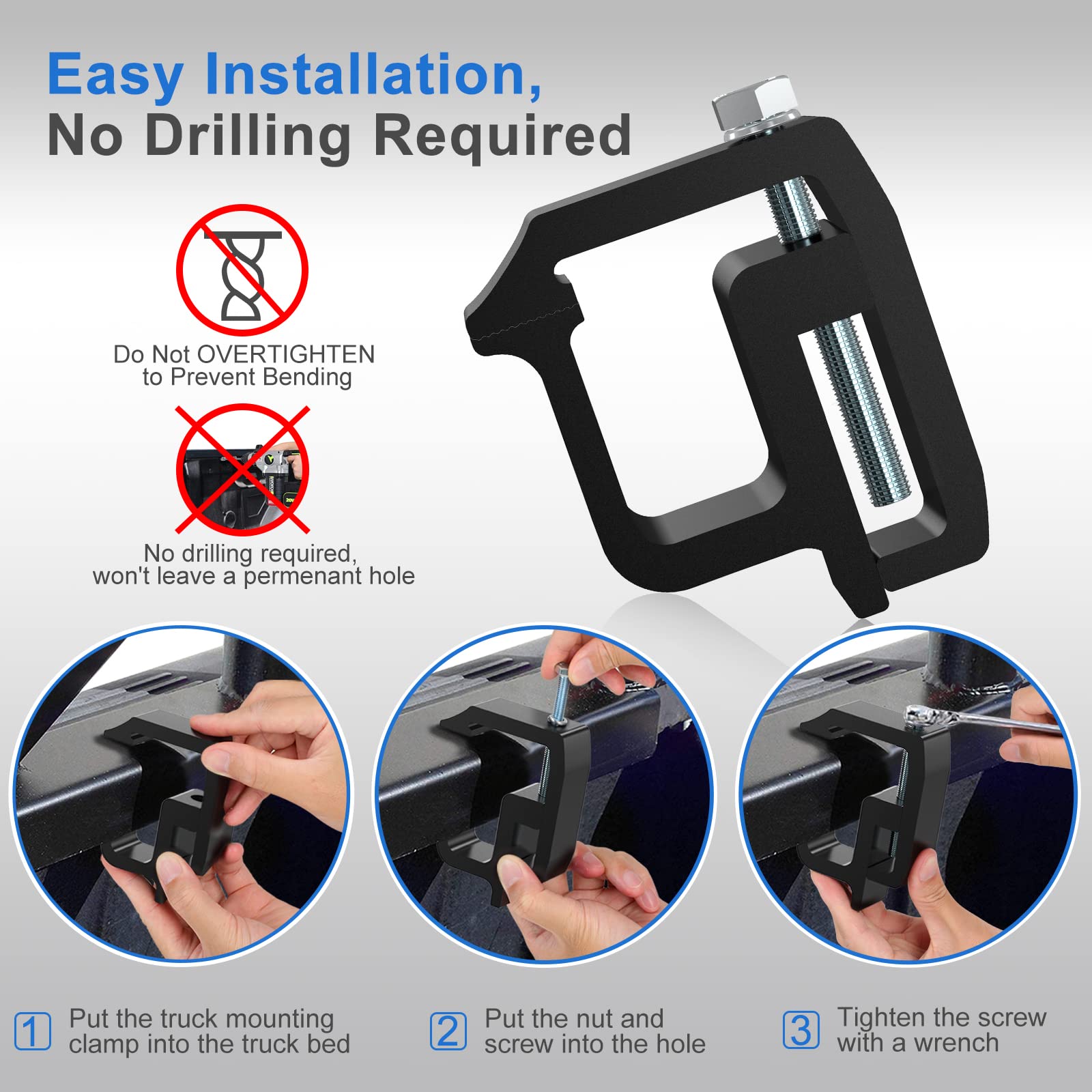 Mua moveland Heavy Duty Camper Shell Clamps - Truck Topper Ladder Rack ...