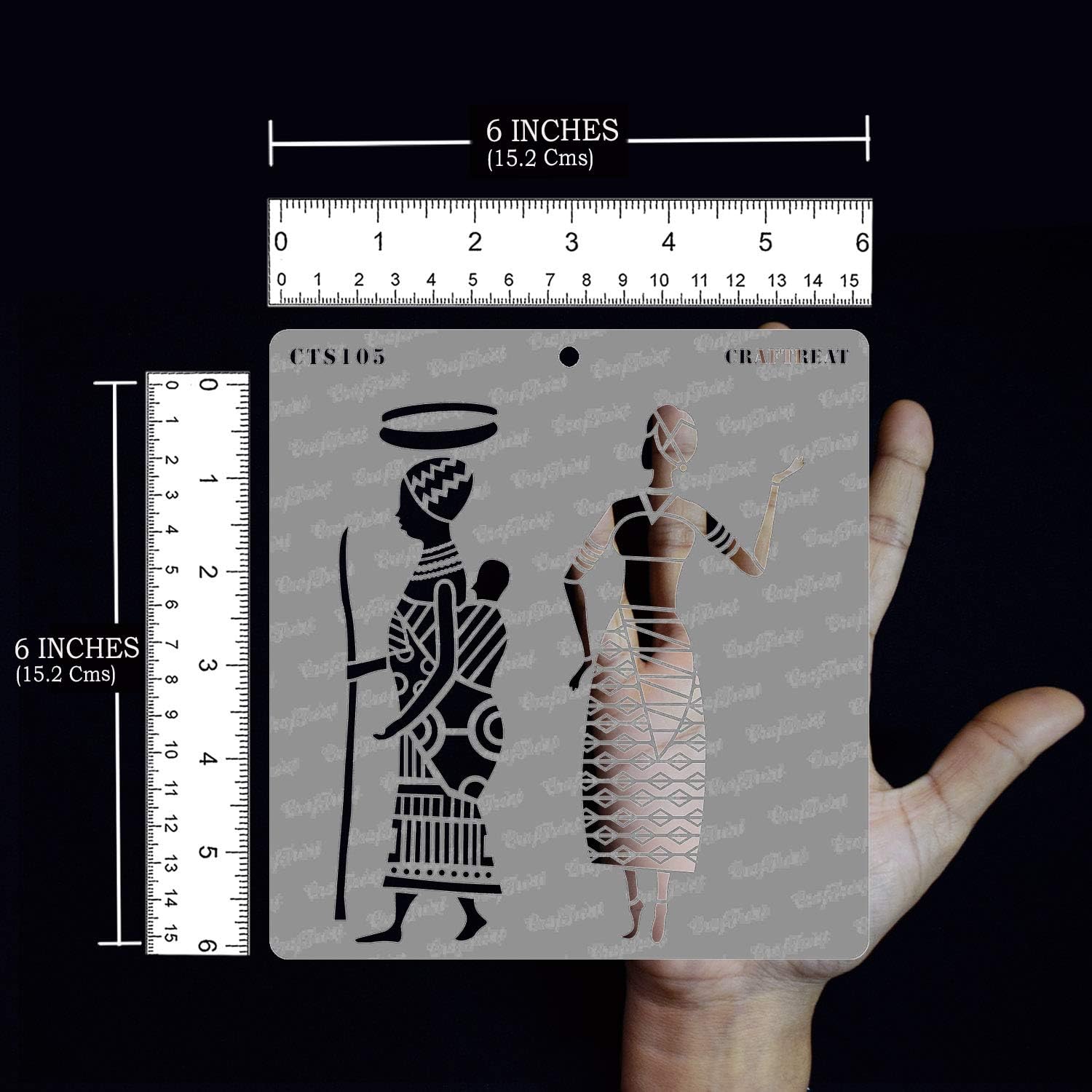 CrafTreat Tribal Stencils for Painting on Wood, Wall, Tile, Canvas ...