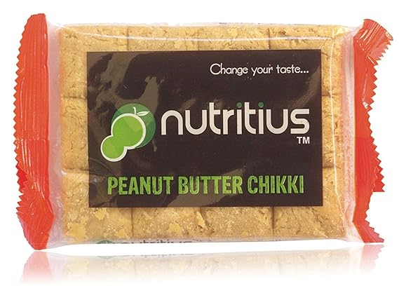 Nutritius Peanut Butter Chikki, 125g (10 Packs) - Family Pack: Amazon ...