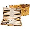 Amazon.com: DA VINCI 18 inch Leatherette Backgammon Set with Beautiful Old World Map Design ...