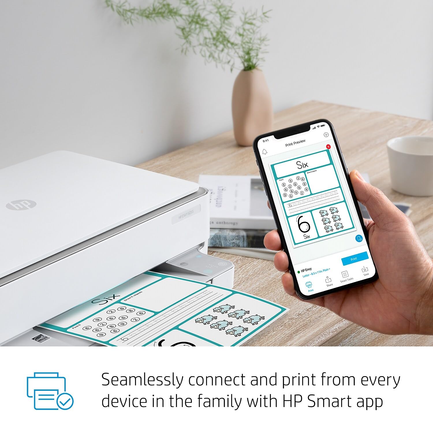 HP ENVY 6055 Wireless All-in-One Printer, Mobile Print, Scan & Copy, HP ...