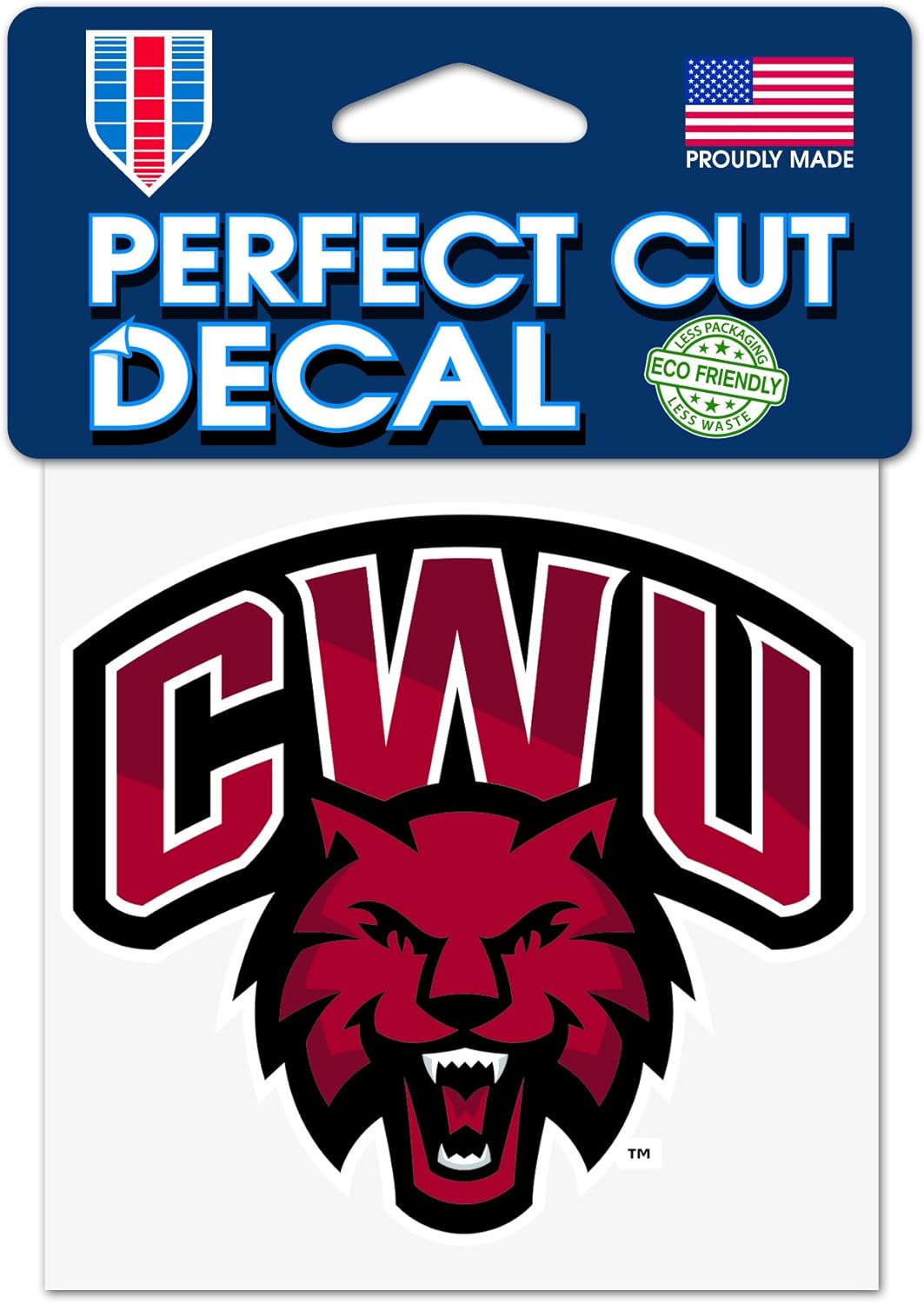 Amazon.com : Central Washington Wildcats Perfect Cut Decal 4" x 4 ...