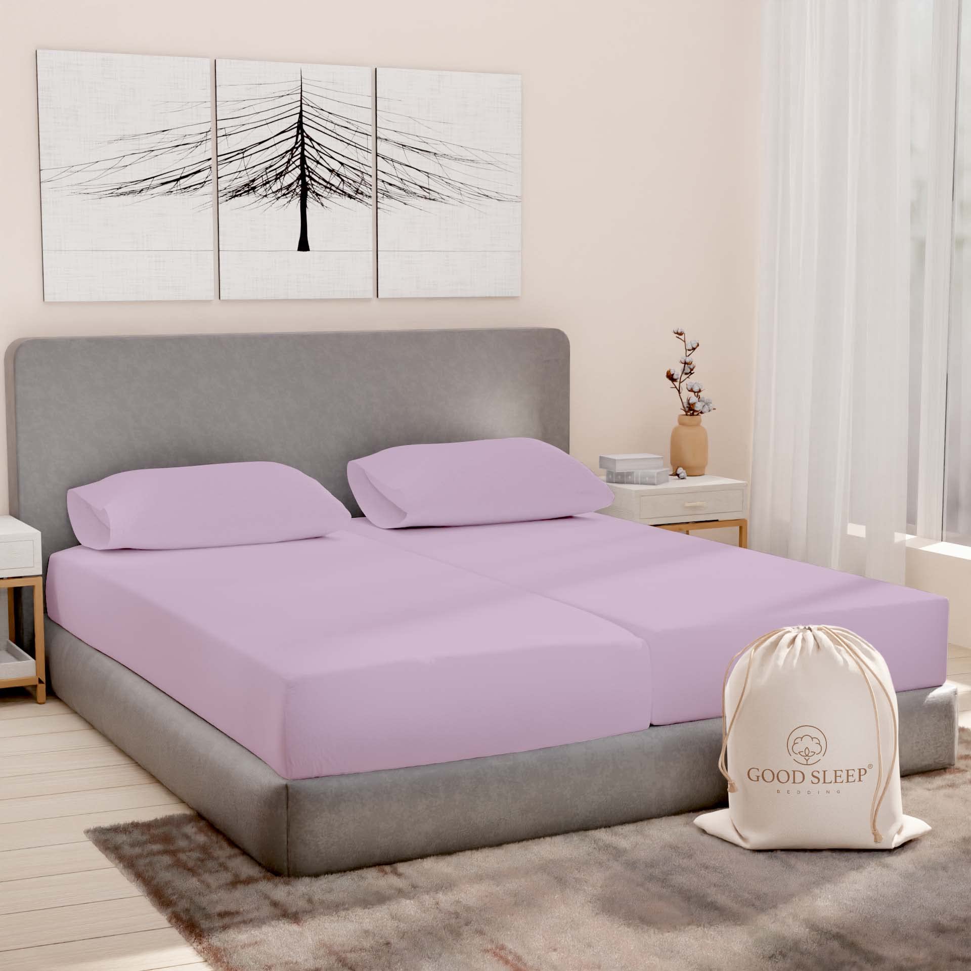 Split King Sheets Sets for Adjustable Bed Cotton, Luxury Sheets, 1000 ...