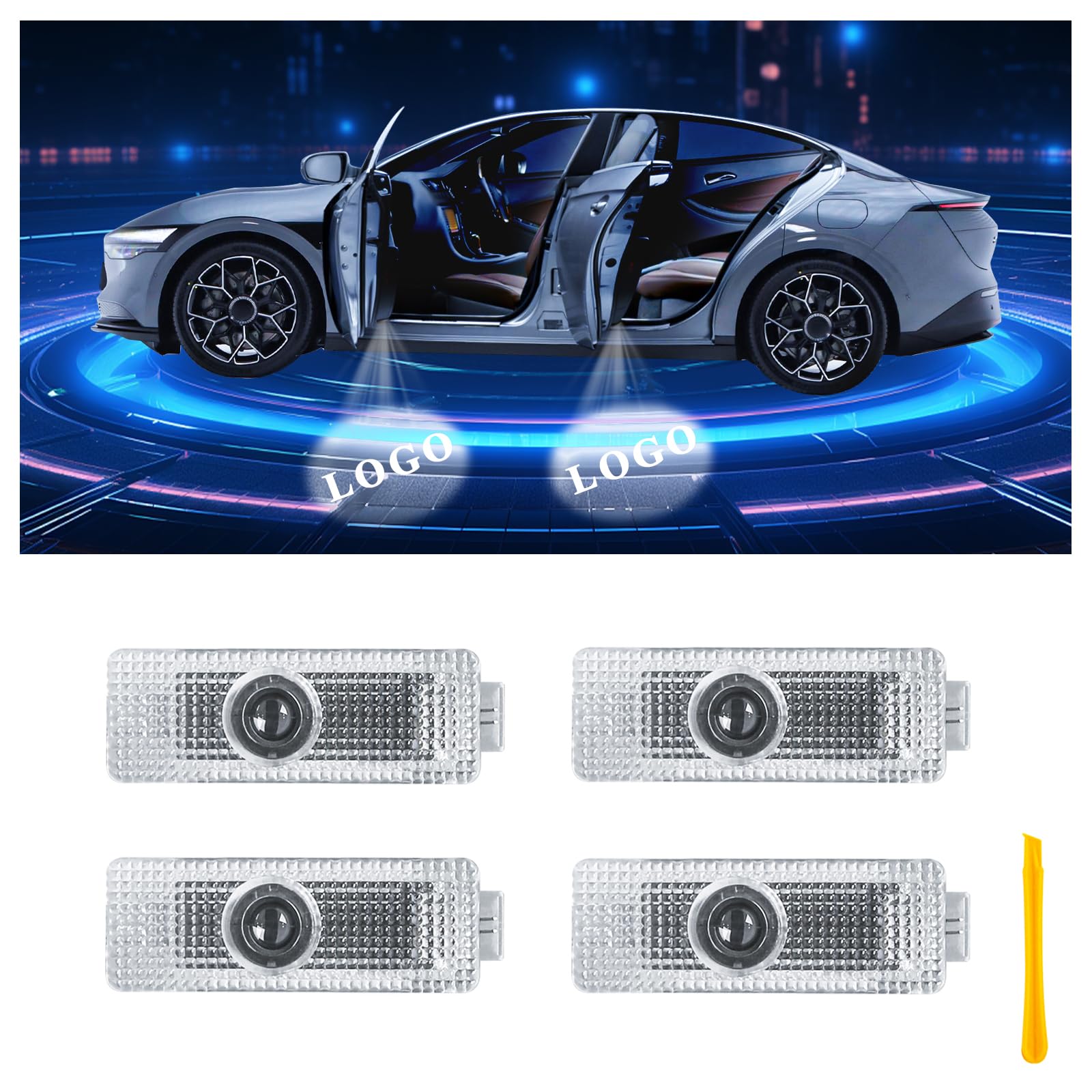 Car Door Lights Logo Projector Puddle Lights Compatible with (RAN-GER ...