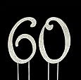 Amazon.com: Large 60th Birthday/Wedding Anniversary Number Cake Topper ...