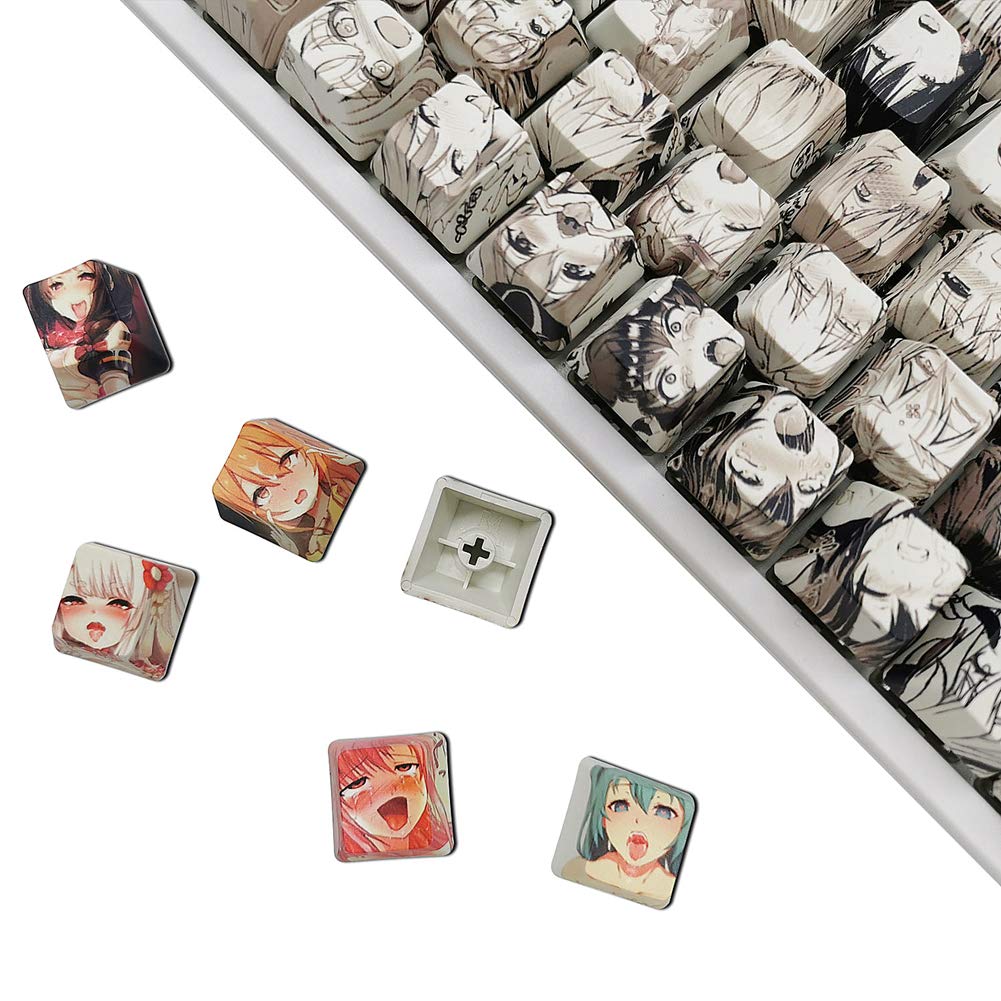 Mua 108 Keys PBT Japanese Anime Keycaps, Five Sided Dye-Sublimation OEM ...