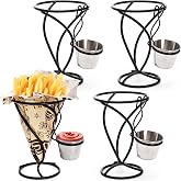 Amazon.com | Peohud 4 Pack French Fries Stand, Chip Cone Basket with ...