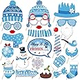 Amazon.com: Anor Wishlife Snowman Photo Booth Props,Winter Wonderland ...