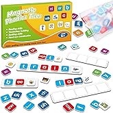 Amazon.com: Aizweb Magnetic Letters, Phonics Games Letter Tiles Alphabet Magnets Learn to Read ...