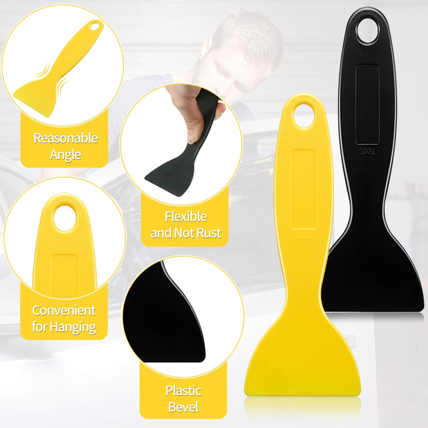 12 Pieces Plastic Spatula Putty Knife, Air Bubble Remover Sticker ...
