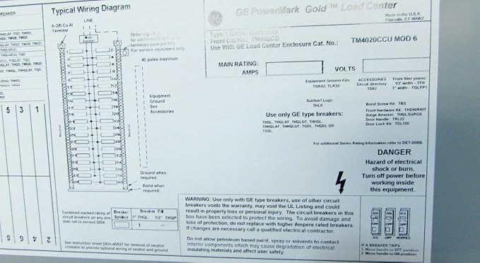 Ge Load Center Wiring Diagram Database