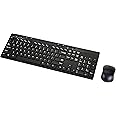 Amazon Basics Full-Sized Wireless Keyboard & Mouse Combo, 2.4 GHz USB ...