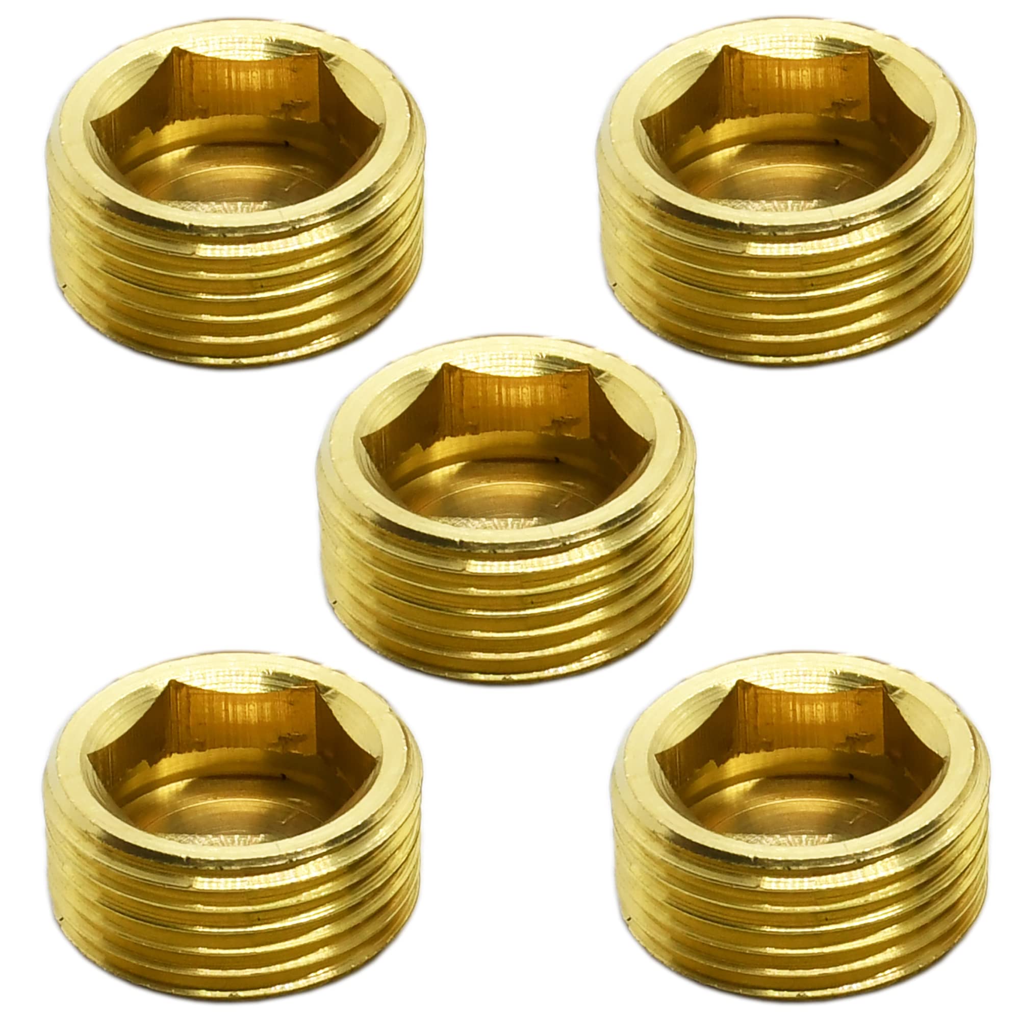 Mua 5 PCS Pcs 1/2" NPT Male Brass Internal Hex Head Socket Pipe Plugs end Cap trên Amazon Mỹ ...