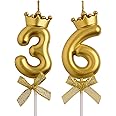 Amazon.com: AOOLADA 36th 63rd Birthday Candles, Gold 63 36 Year Old ...