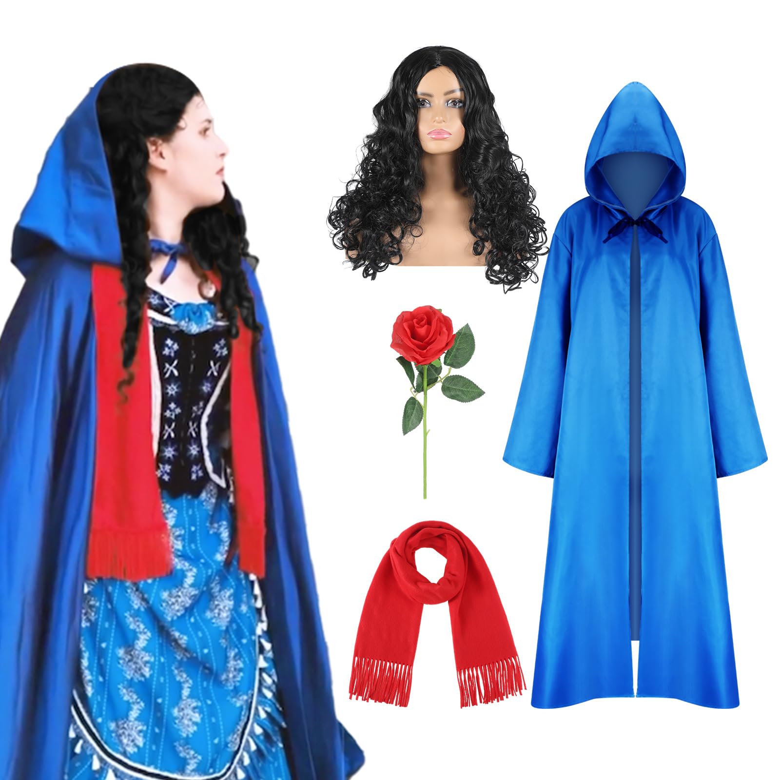 Cotwinter 4 Pcs Halloween Victorian Renaissance Opera Cosplay Costume ...