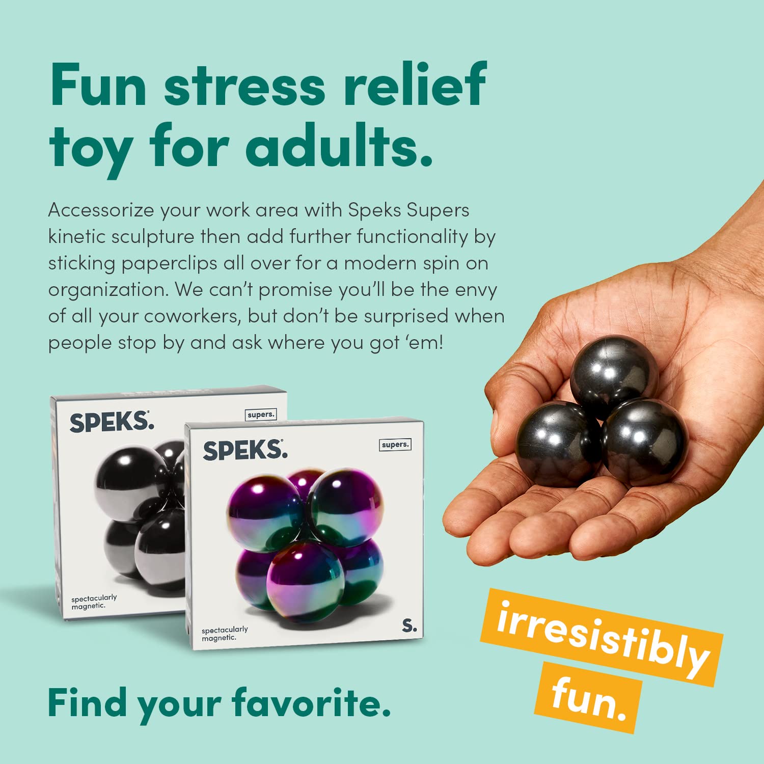 Speks Supers Magnetic Balls | Fidget Toys For Adults And Desk Toy For Office With Display Plate ...