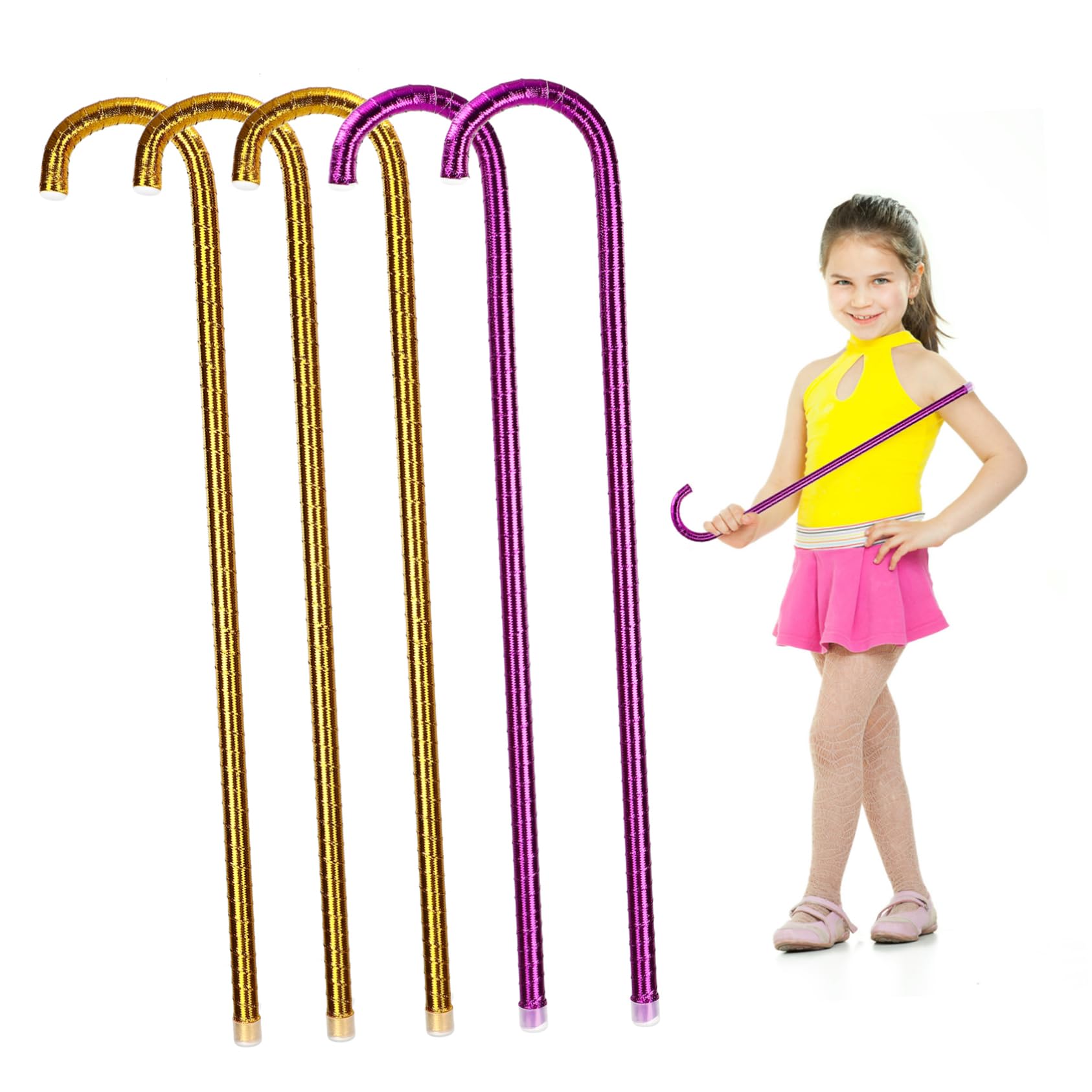 LIFKOME 5pcs Candy Cane Accessories for Kids Jazz Crutch Kids Cane Prop ...