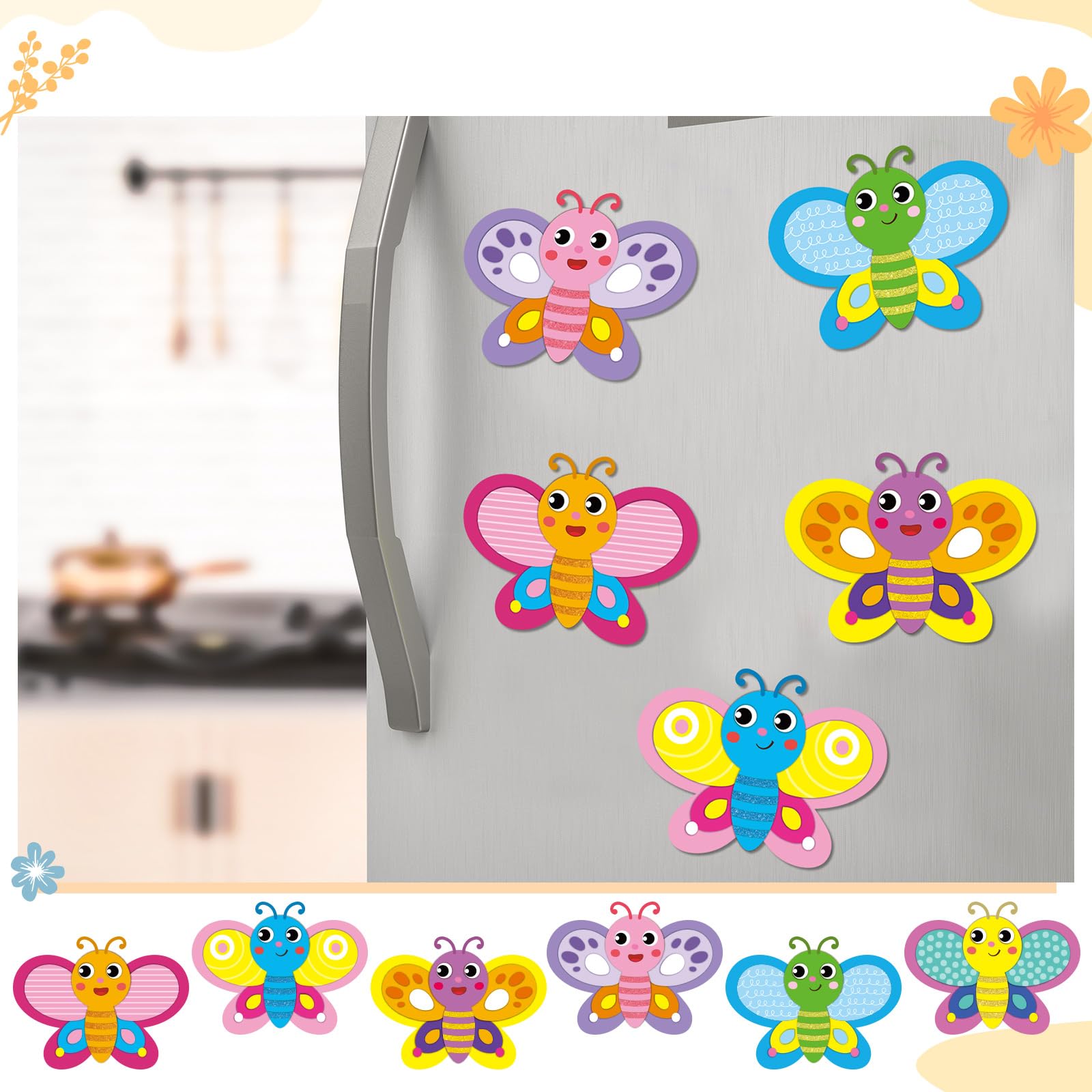 Mua Memorywuu 24 Set Butterfly Crafts for Kids Butterfly Paper Magnet ...