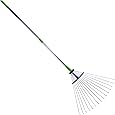 Sharpex Telescopic Metal Rake, Adjustable Rake for Quick Clean Up of ...