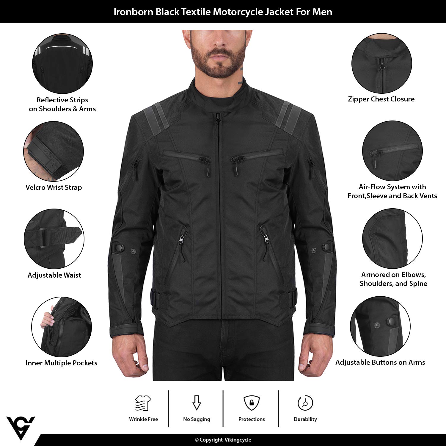 Mua Nomad Motorcycle Jacket for Men, Ironborn Biker Jacket, Cruiser ...