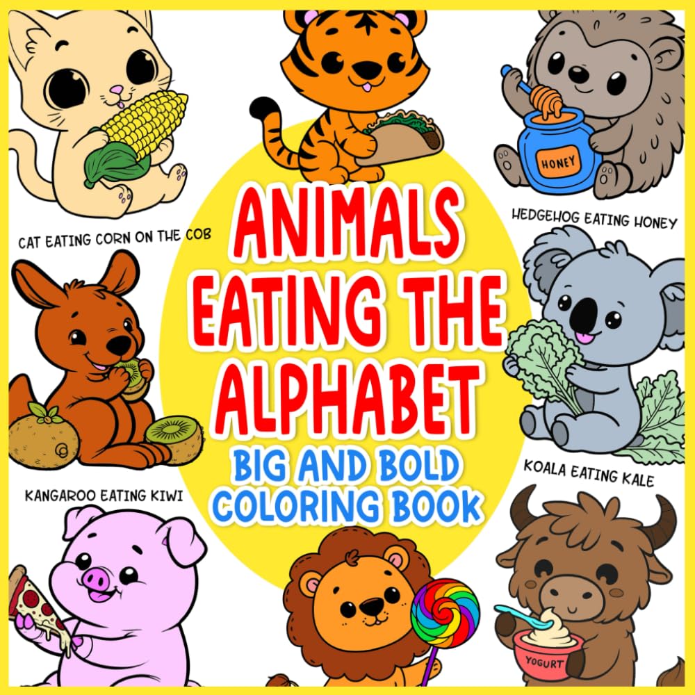 Mua Alphabet Animals Eating - Big & Bold Coloring Book for Kids, Teens ...