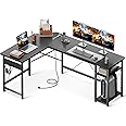 Amazon.com: Coleshome L Shaped Computer Desk 66" with Power Outlet ...